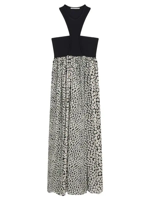 Stella McCartney Floral Print Sleeveless Maxi Dress - Gray