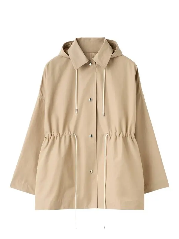 TOTEME Hooded Drawstring Parka - Nude