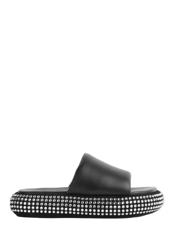 J.W.ANDERSON Jw Anderson Embellished Open-toe Slides - Black