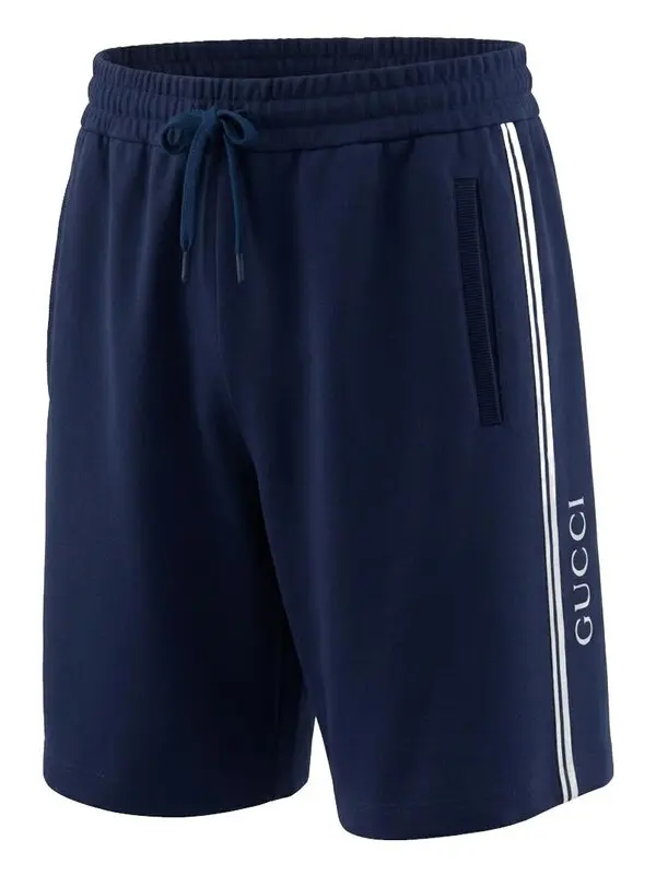 Gucci Elastic Waist Shorts With Drawstring - Black