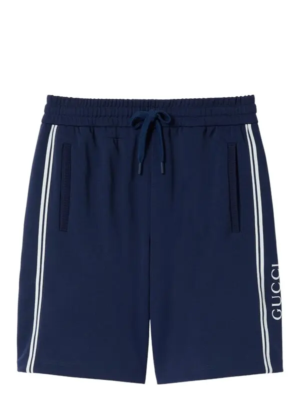 Gucci Elastic Waist Shorts With Drawstring - Black