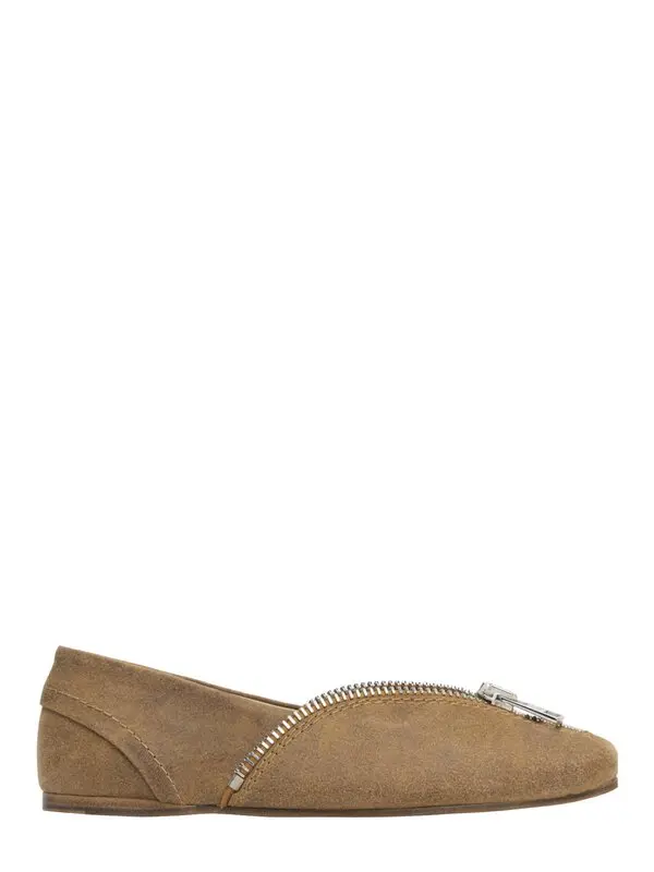 J.W.ANDERSON Biker Ballet Flats - Yellow-brown