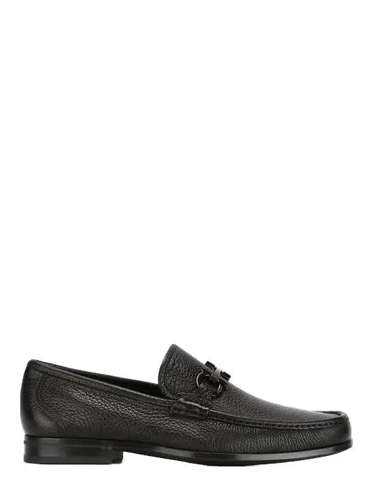 FERRAGAMO Gancini Ornament Moccasins - Black