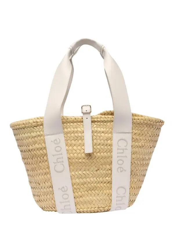 Chloé Medium Sense Basket Bag - Nude