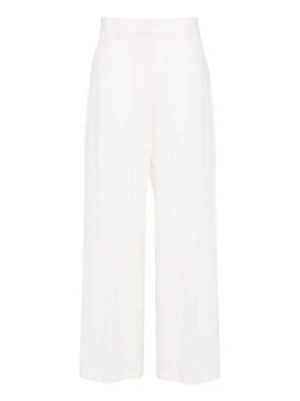 MSGM High-waist Tailored Straight-leg Trousers - White