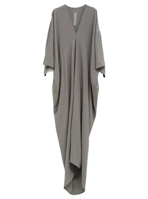 Rick Owens V-neck Maxi Dress - Grey