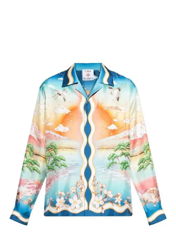 Casablanca Tennis Club Silk Shirt - Multicolor