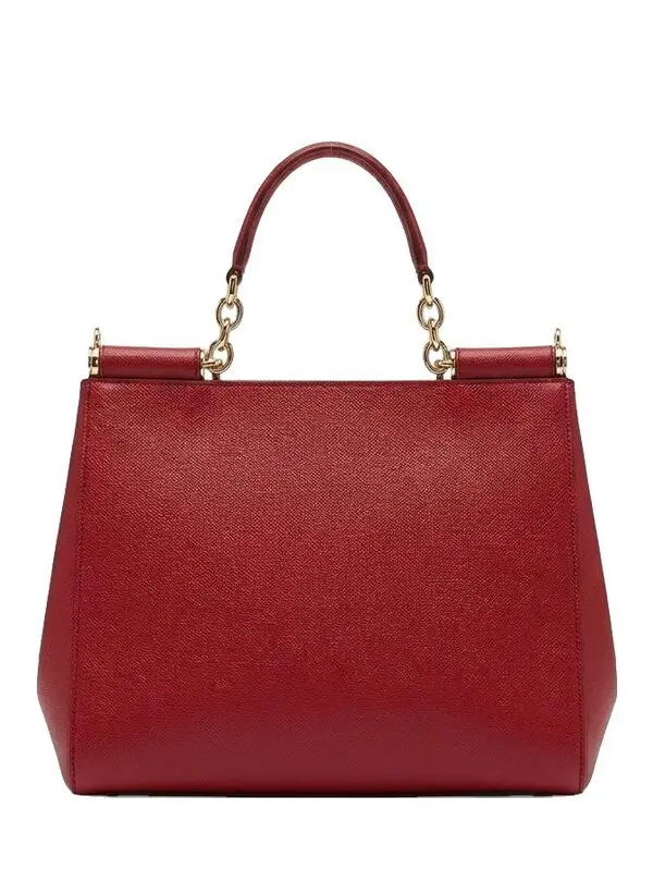 Dolce & Gabbana Double Handle Tote Bag With Decorative Details - Red