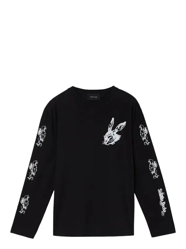 Simone Rocha Double Tortoise And Hare Long-sleeved T-shirt - Black