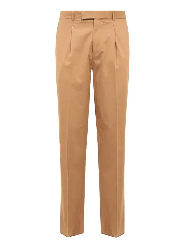 Zegna Belt Loop Casual Pants With Multiple Pockets - Nude