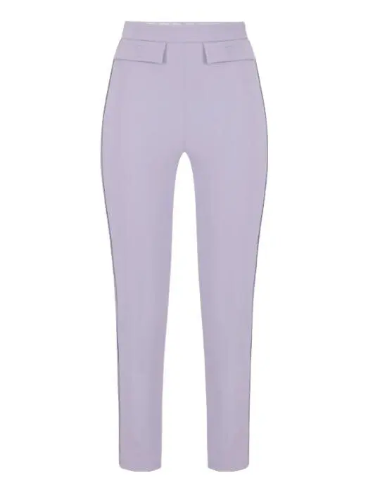 Elisabetta Franchi Logo Detail Trousers - Lavender