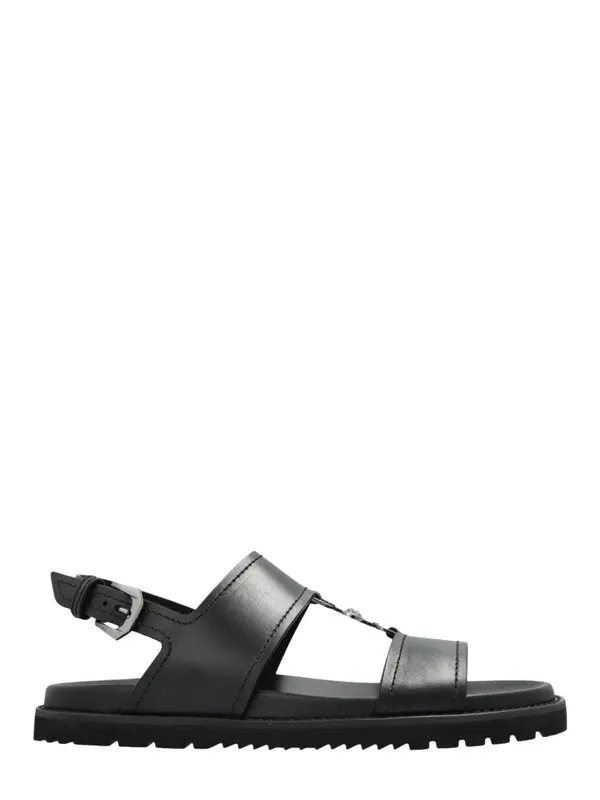 Versace Medusa Plaque Sandals - Black