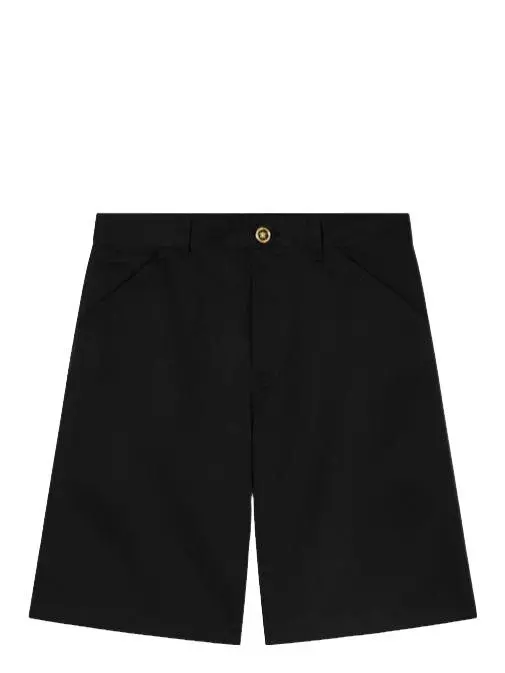 Versace Logo Patch Knee-length Shorts - Black