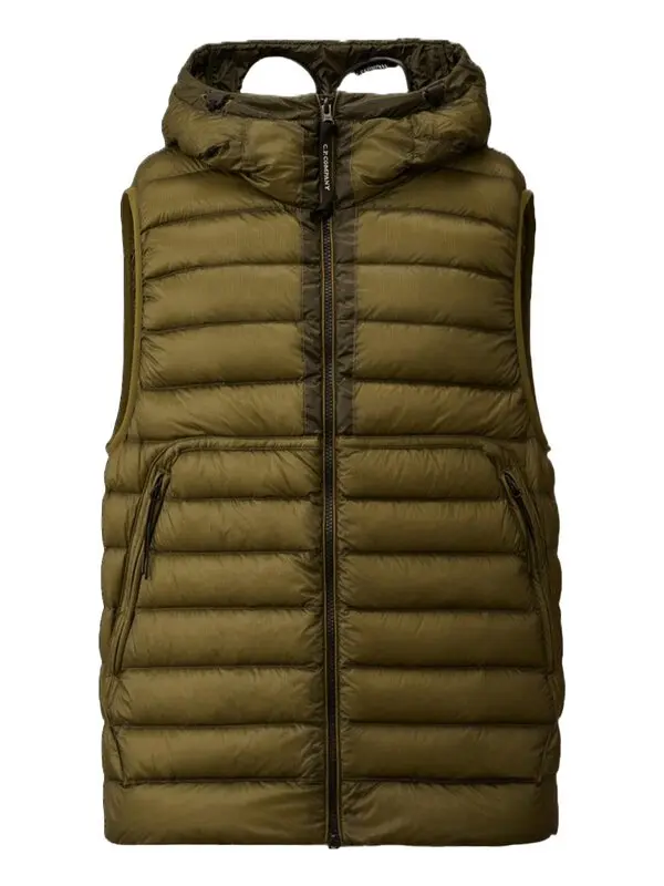 C.P. COMPANY D.d. Shell Goggle Down Gilet - Brown