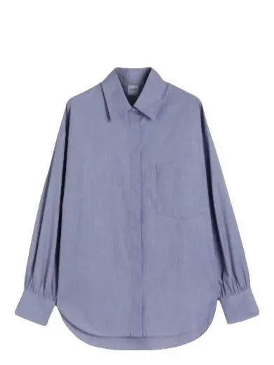 Aspesi Boyfriend Shirt With Classic Collar - Purple