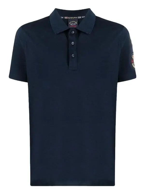 PAUL  SHARK Logo Patch Polo Shirt - Black