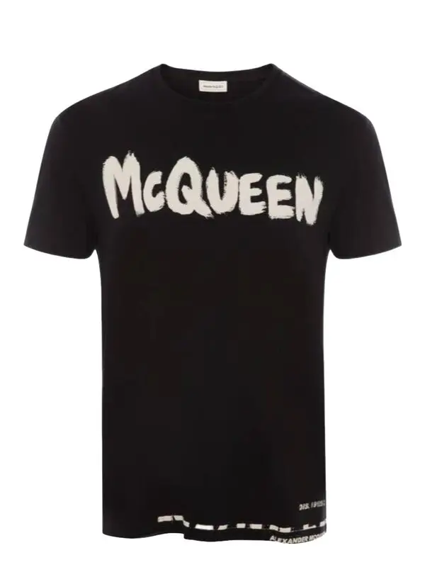 Alexander McQueen Logo Printed Crewneck T-shirt - Black