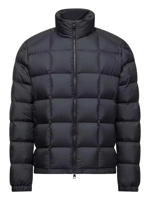 Moncler Eglise Square-quilted Hooded Short Down Jacket - Black