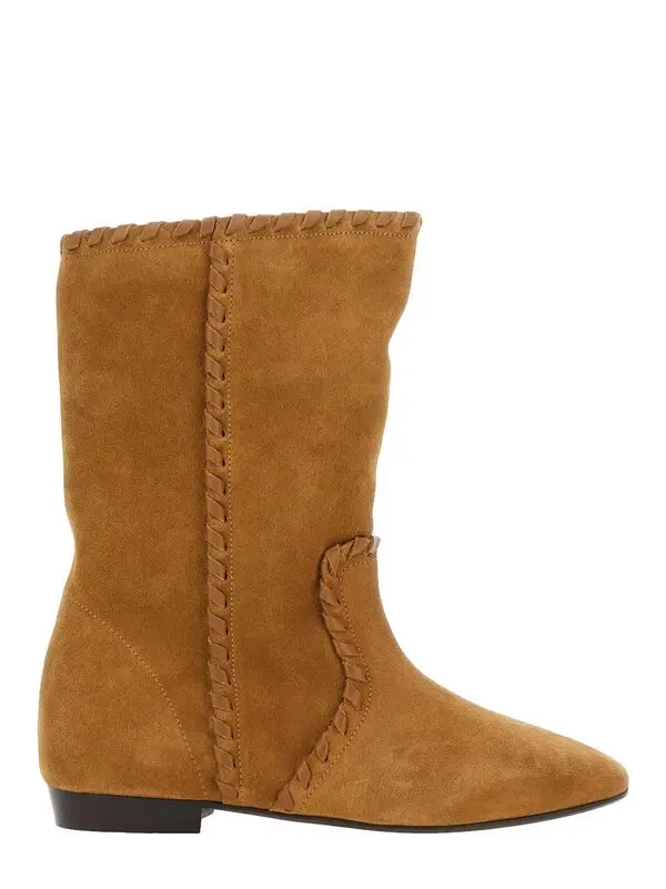 Isabel Marant Étoile Pointed Toe Suede Ankle Boots - Brown