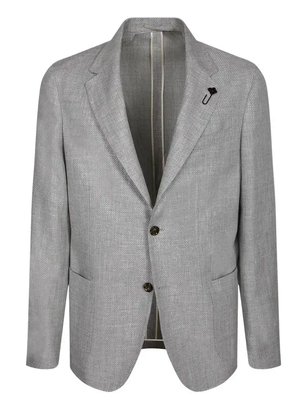 LARDINI Roma Single-breasted Blazer - Gray