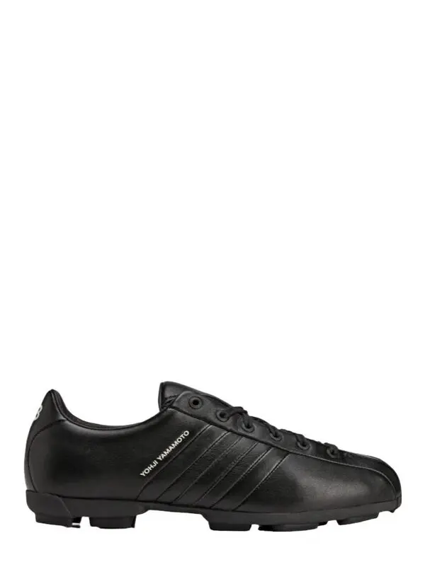 Y3 Lace-up Leather Sneakers - Black / Black / Off White