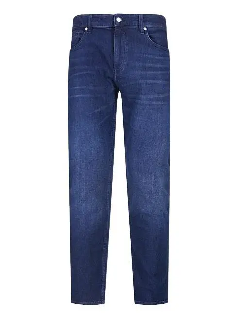 Hugo Boss Logo Patch Tapered Jeans - Blue
