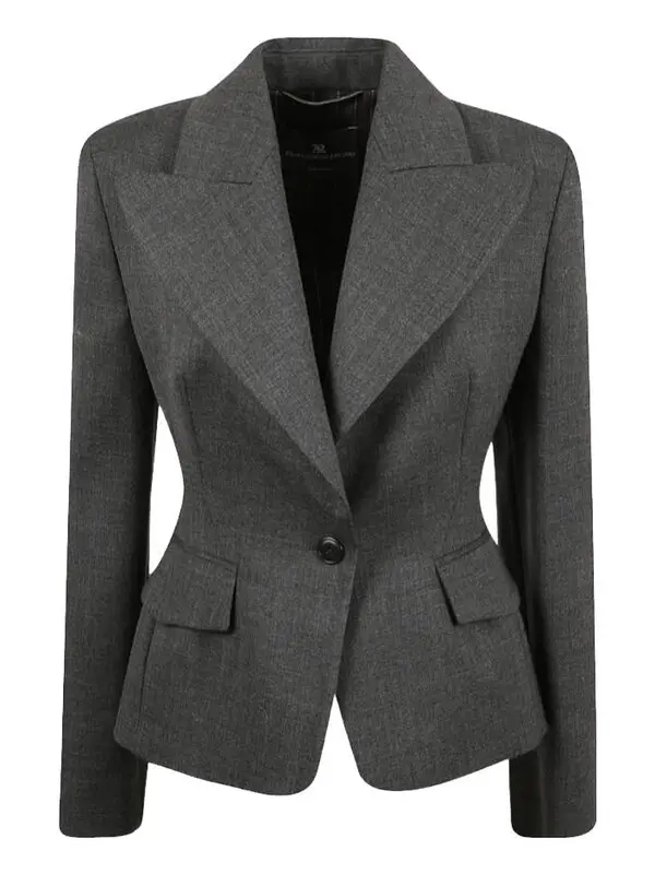 Ermanno Scervino Long-sleeved Tailored Jacket - Black