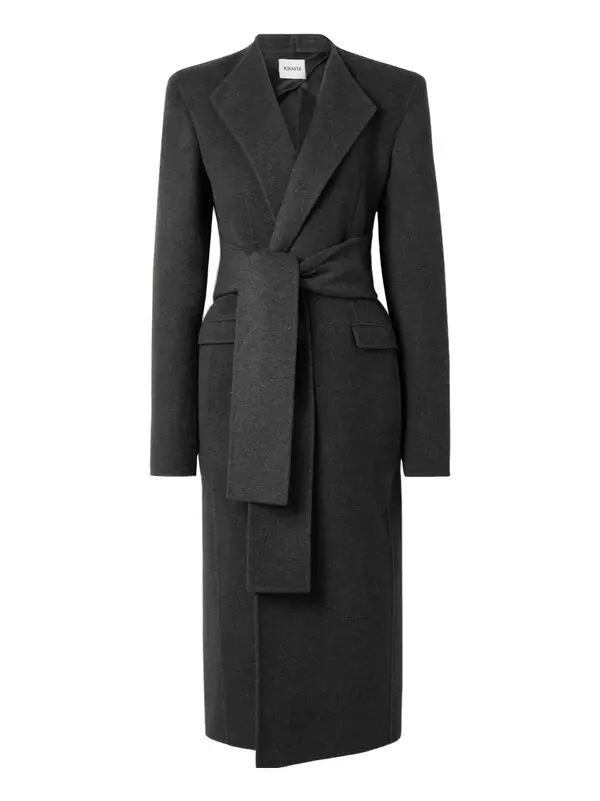 Khaite Jelson Belted Coat - Grey