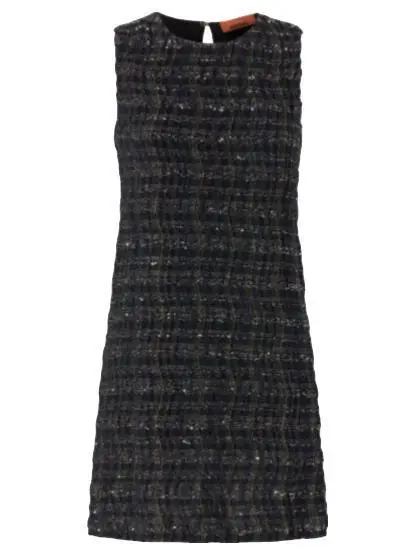 Missoni Sleeveless Checked Mini Dress - Blue