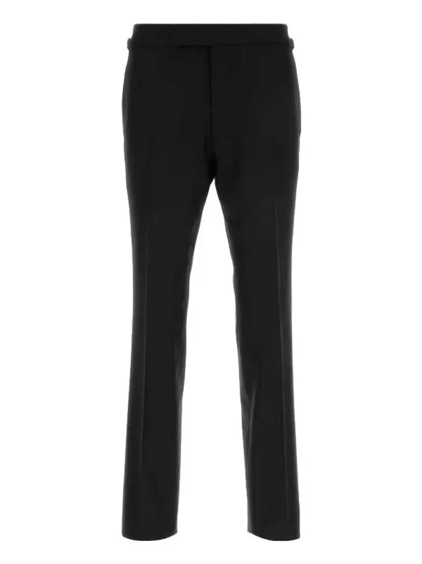 TOM FORD Stretch Pleated Trousers - Black