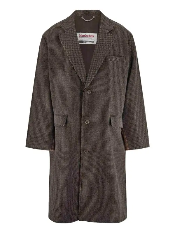 Martine Rose Two-toned Single-breasted Coat - Black