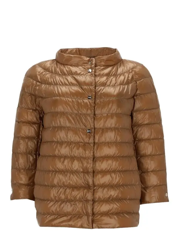 Herno Button-up Padded Jacket - Brown