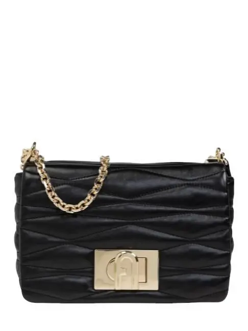 Furla 1927 Quilted Small Shoulder Bag - Nude