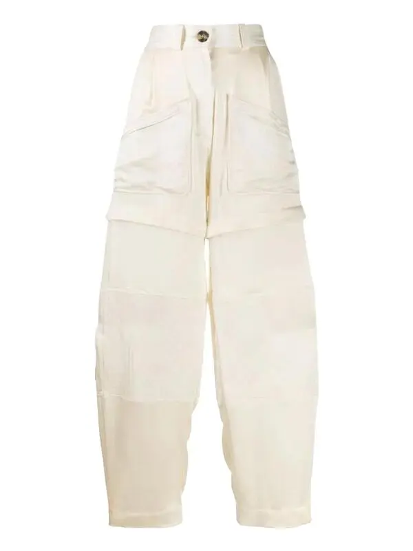 LANVIN High-waisted Tapered Pants - White