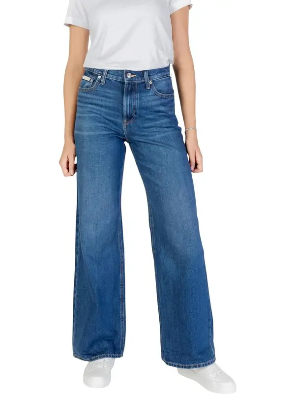 Calvin Klein Logo Patch Jeans - Blue