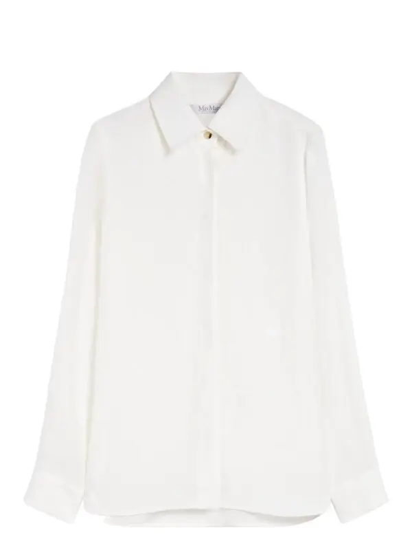 Max Mara Classic Collared Long-sleeve Shirt - White