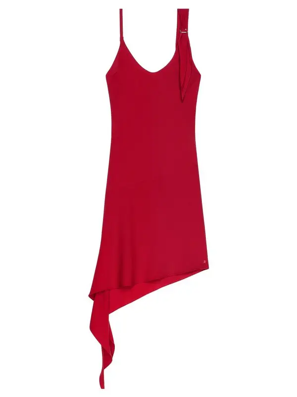 COURREGES Knot Sleeveless Mini Dress - Ruby Colour