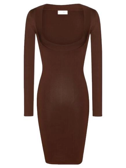Saint Laurent Long-sleeved Knitted Dress - No