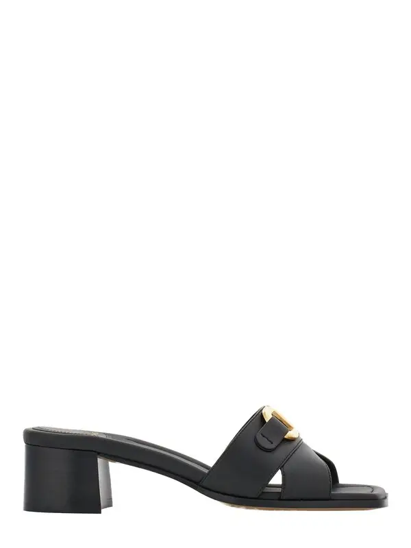 FERRAGAMO Open-toe High-heeled Sandals With Logo Detail - Black