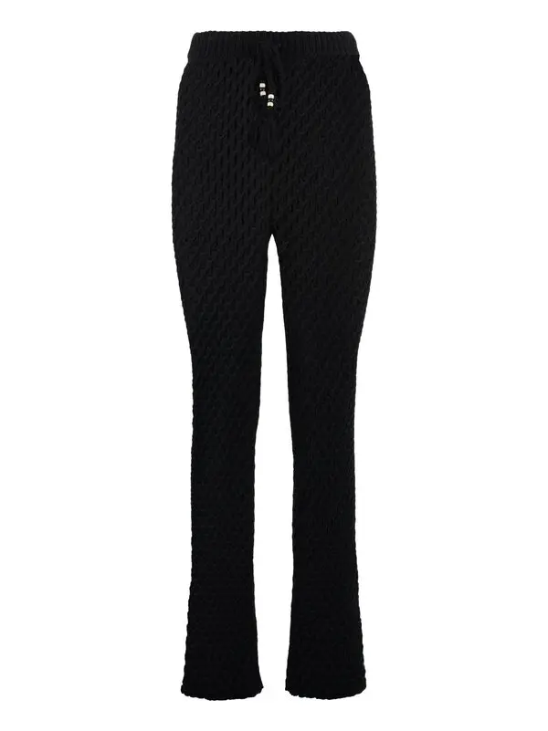 Alanui A Love Letter To India Flared Trousers - Black