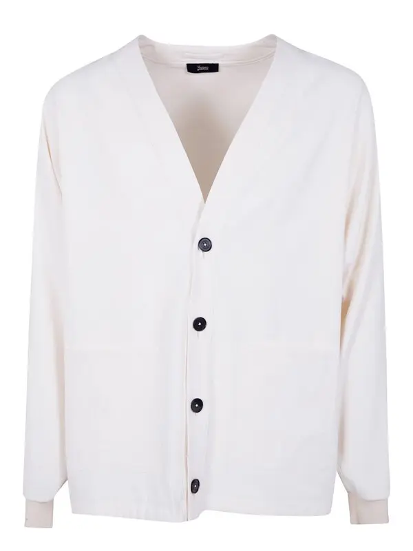 Herno V-neck Button Cardigan - White