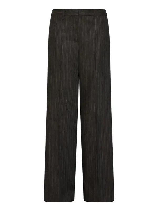 Marella Straight-fit Pure Wool Trousers - Brown