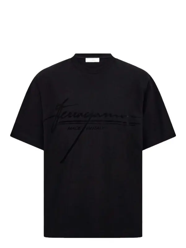 FERRAGAMO Logo-print T-shirt - Black
