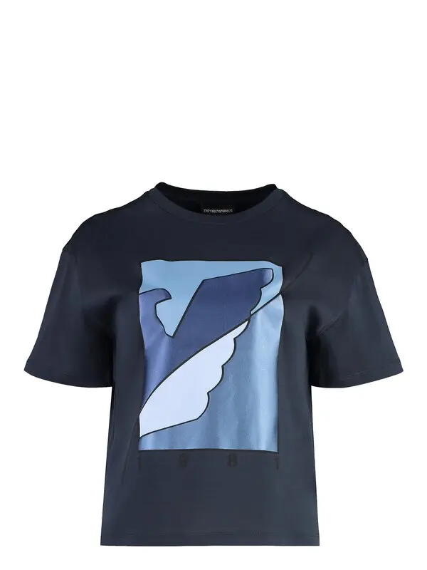 Emporio Armani Graphic Print T-shirt - Navy