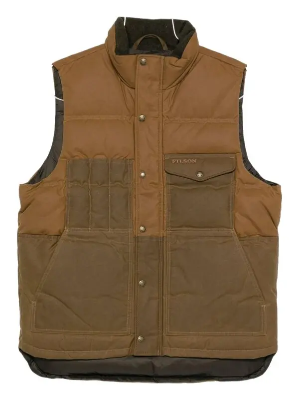Filson Sleeveless High-neck Padded Vest - Brown
