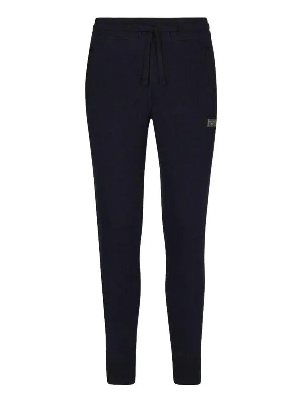 Dolce & Gabbana Dolce Gabbana Knitted Jogging Pants - Black