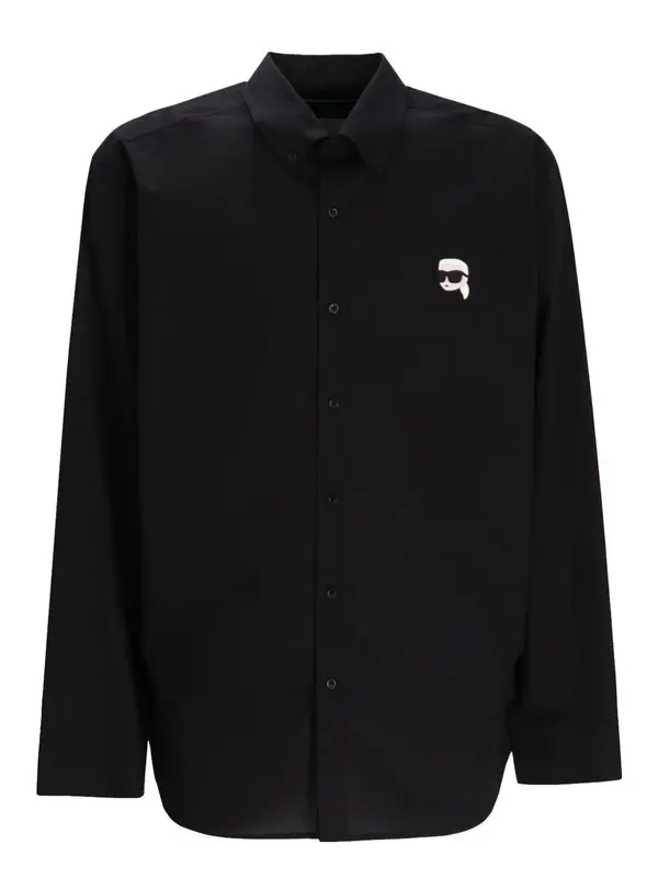 Karl Lagerfeld Logo-detail Shirt - Black