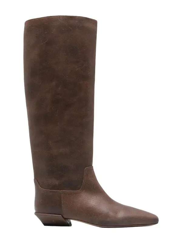 Paris Texas Pointed Toe High-heeled Ankle Boots - Brown