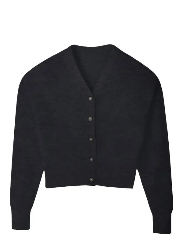 Jacquemus Logo Embroidered V-neck Cardigan - Black