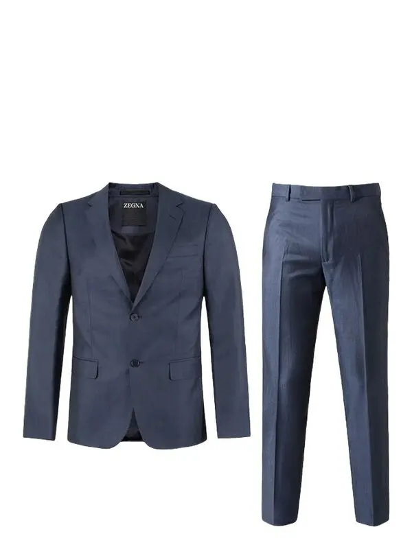 Zegna Single-breasted Two-piece Suit - Blue